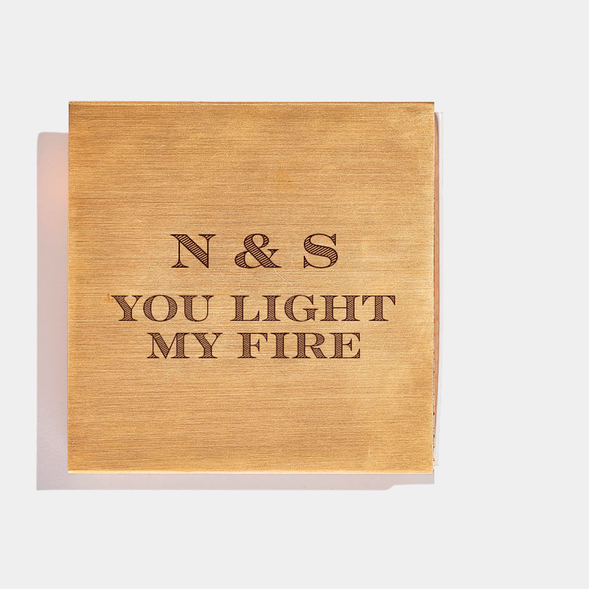 Personalised Engraved Brass Match Box | Homeware Gifts | Not Another Bill
