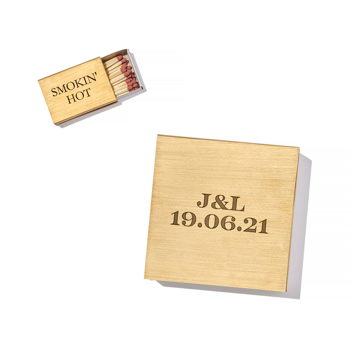 Personalised Engraved Brass Match Box | Homeware Gifts | Not Another Bill