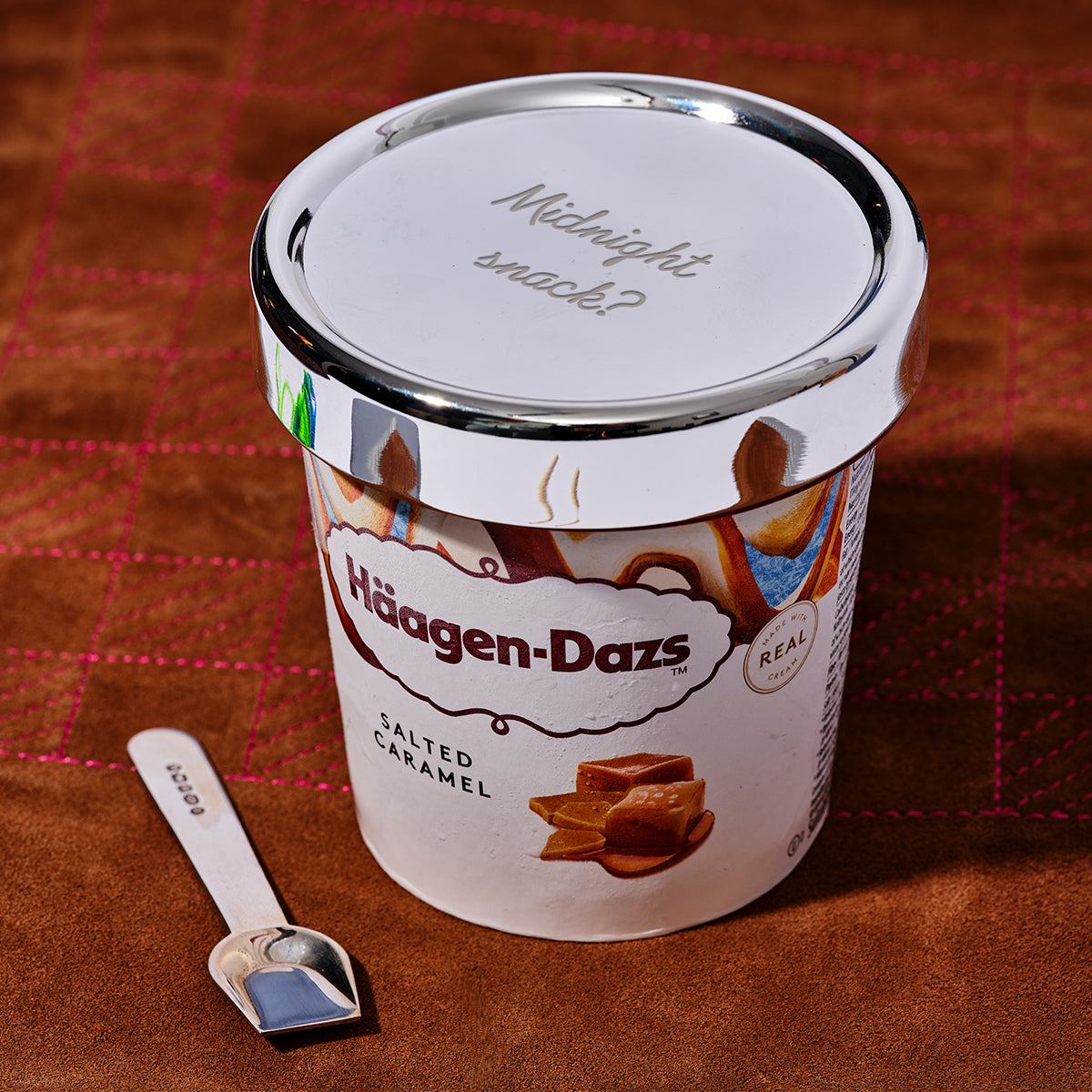 Personalised Silver Ice Cream Lid | Personalised Gifts | Not Another Bill